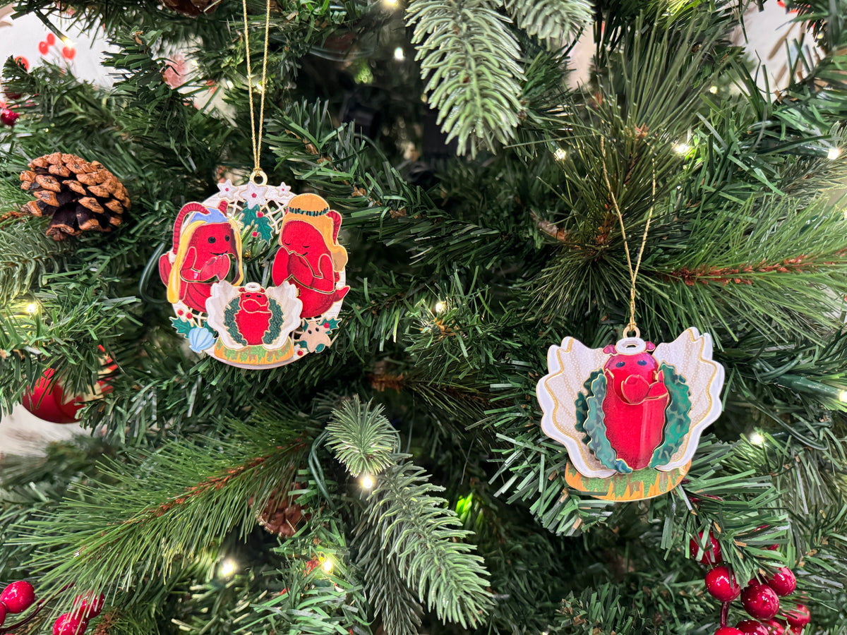 MARY, JOSEPH, AND BABY JESUS ORNAMENT (FAMILY) – Lobster Nativity Scene